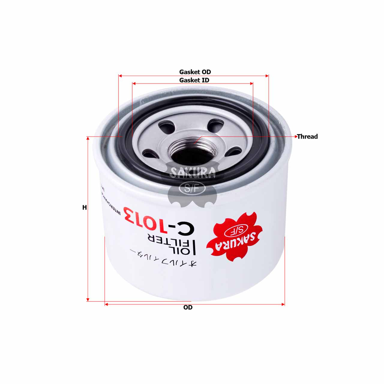 C-1013 Sakura | Oil Filter MD136466 / B7243 | C1013 (FSAC1013 ...